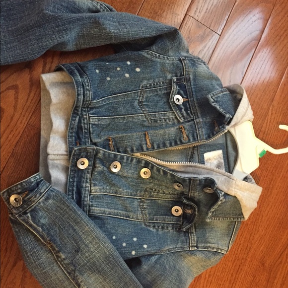 Justice | Jackets & Coats | Justice Denim Twofer Fleece Hooded Jacket ...